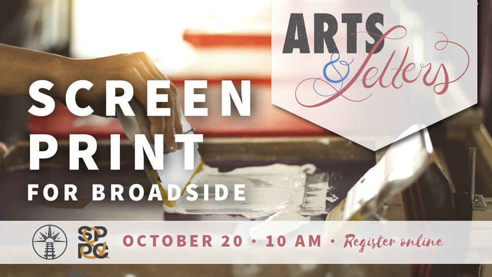Arts & Letters Series: Screen Print for Broadside - Spokane Arts