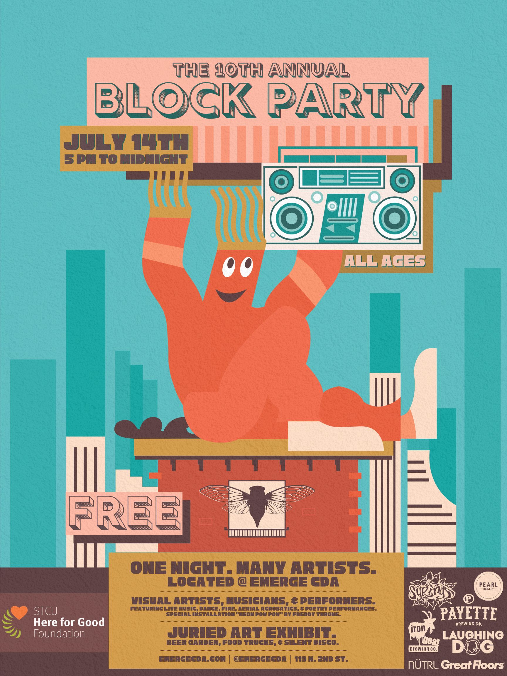 The 10th annual Emerge Block Party - Spokane Arts